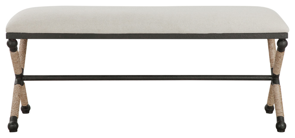 Uttermost Firth Oatmeal Bench - Beach Style - Upholstered Benches - by ...