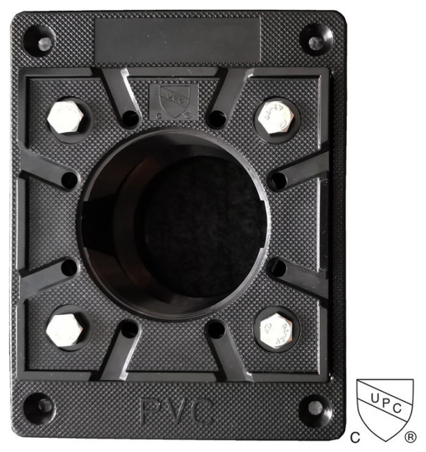 Matte White Tile Insert Linear Drain, PVC Flange, Hair Trap, Rubber ...