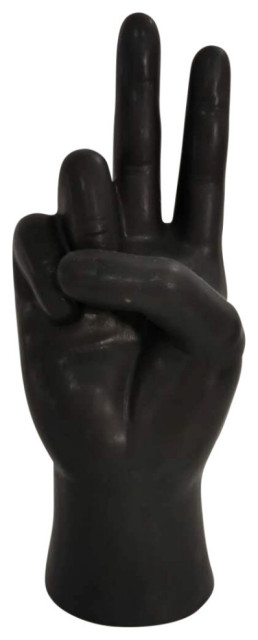 6" Peace Sign Table Deco, Black - Contemporary - Decorative Objects And ...