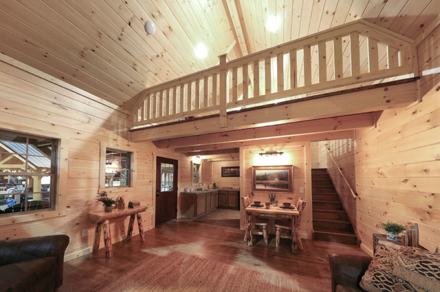 Off The Grid Cabin - Frontier - Rustic - Family Room - Cleveland - by ...