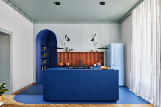 90mq Diventano Elegantissimi Usando Il Colore Blu Reale