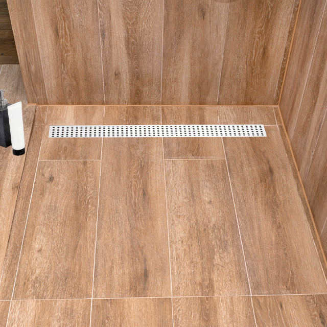 Design House 542811 24" Pattern Grate Linear Shower Drain - Tub And ...