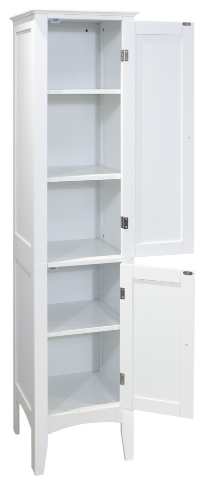 Gewnee Tall Narrow Tower Freestanding Cabinet - Transitional - Bathroom ...