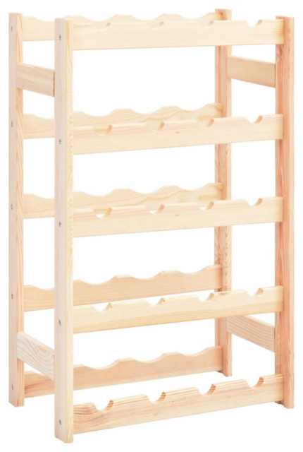 Vidaxl Wine Rack For 20 Bottles Pinewood - Transitional - Wine Racks ...