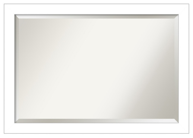 Wedge White Framed Wall Mirror - Transitional - Wall Mirrors - by ...