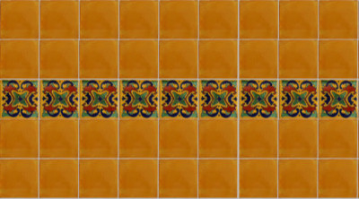 4.2x4.2 9 pcs Yellow Talavera Mexican Tile, Size: 4.2" W x 4.2" L ...