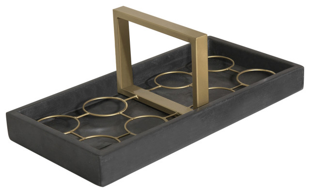 Modern Marble Tray, Gold Caddy - Contemporary - Serving Trays - by Best ...