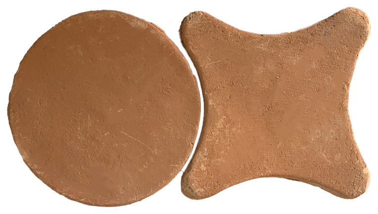 Handcrafted Terracotta Circle and Diamond, Set of 20 Tiles ...