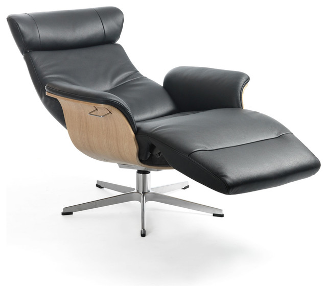 Conform Reclining Leather adjustable Lounge Chair - Midcentury ...