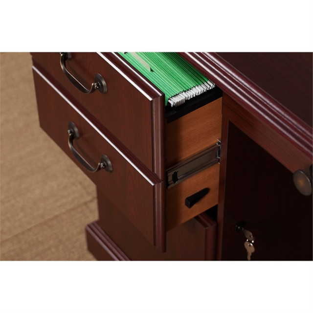 Bush Business Furniture Arlington Executive Desk with Drawers in ...