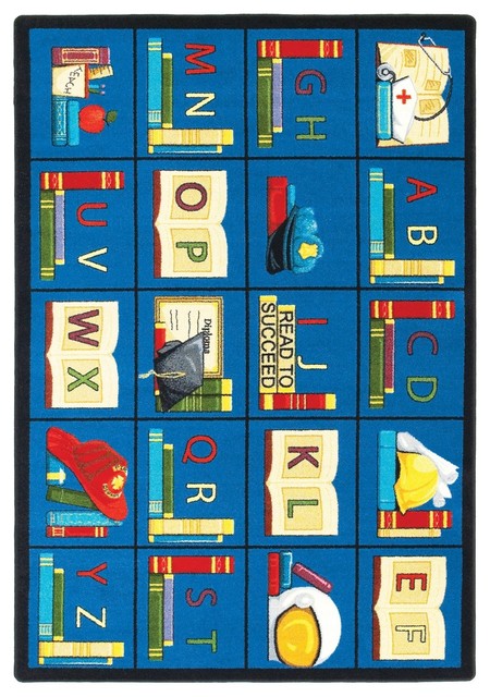 Kid Essentials, Language & Literacy Sit & Read Rug, 5'4" x 7'8 ...