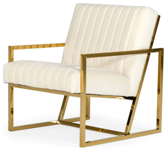 Jolene Modern Off-White Accent Chair - Contemporary - Armchairs And ...