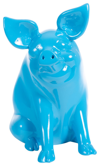 Decorative Ceramic Pig Figurine - Farmhouse - Decorative Objects And ...