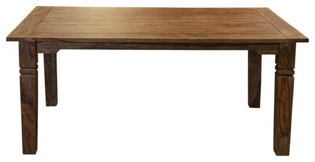 Porter Designs Taos Solid Sheesham Wood Extension Dining Table - Brown - Rustic - Dining Tables ...