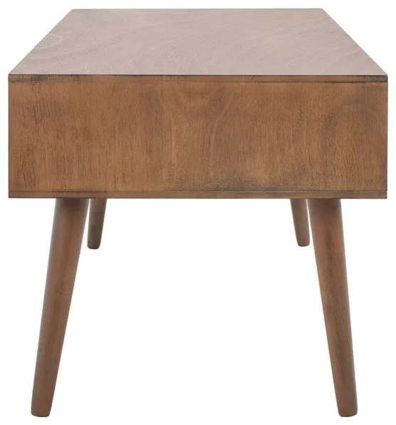 Mid-Century Coffee Table with Angled Legs and 2 Spacious Drawers ...