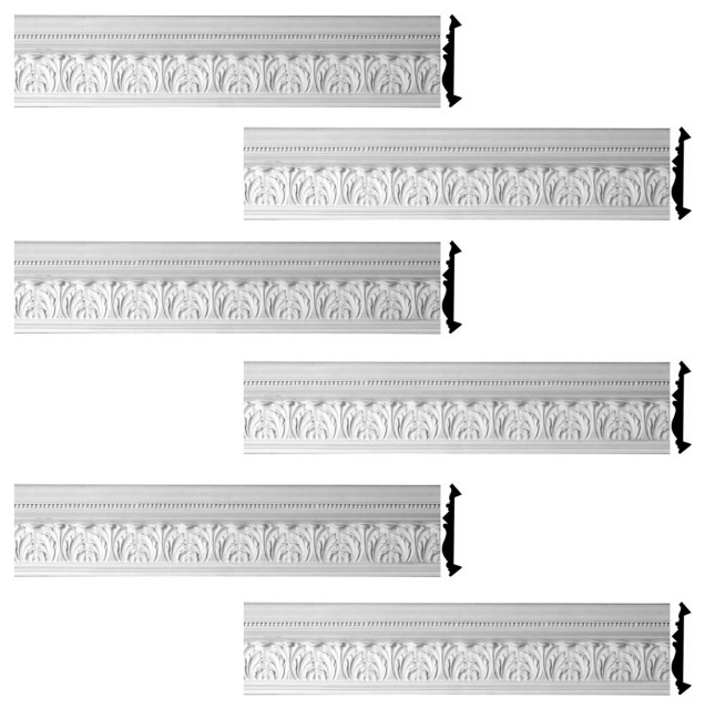 Cornice White Urethane Etienne Ornate Design 6 Pcs 449.25" Length ...