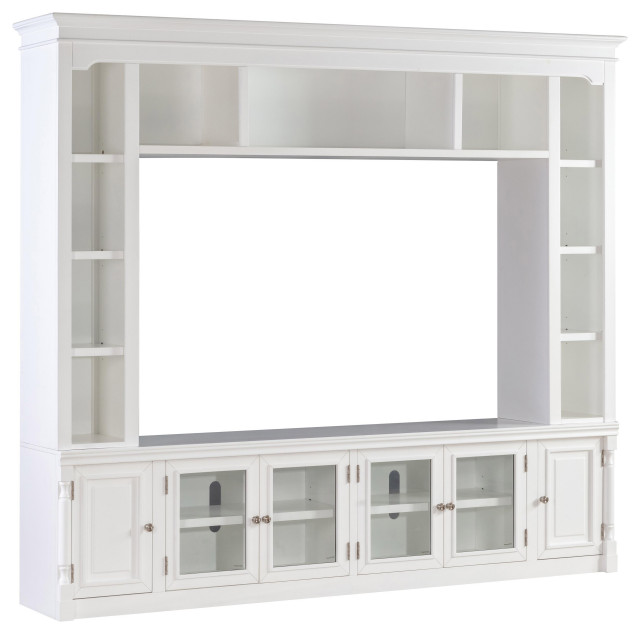 Virginia White Entertainment Center for TVs up to 75" - Transitional ...