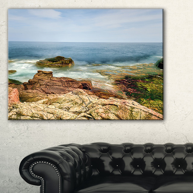"Thunder Hole Acadia National Park" Oversized Beach Canvas Artwork, 40 ...