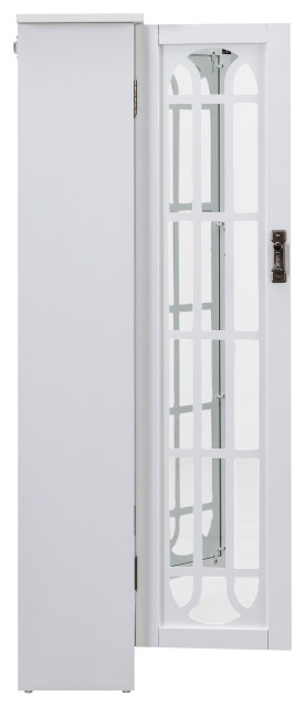 Cresheim Display Cabinet With Windowpane Glass Doors - Transitional ...