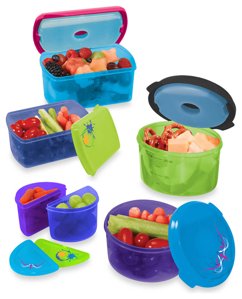 Fit and Fresh 14-Piece Reusable Lunch Container Kit - Contemporary ...