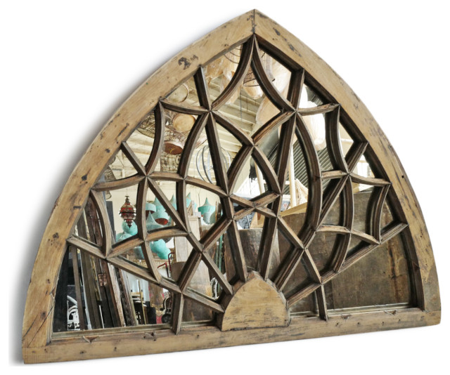 Antique Wood Transom Mirror - Farmhouse - Wall Mirrors - by Design Mix ...