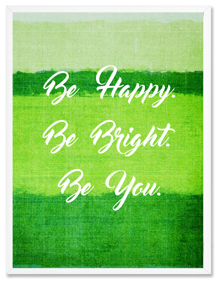 Be Happy Be Bright Be You Inspirational, Canvas, Picture Frame, 13"x17 ...