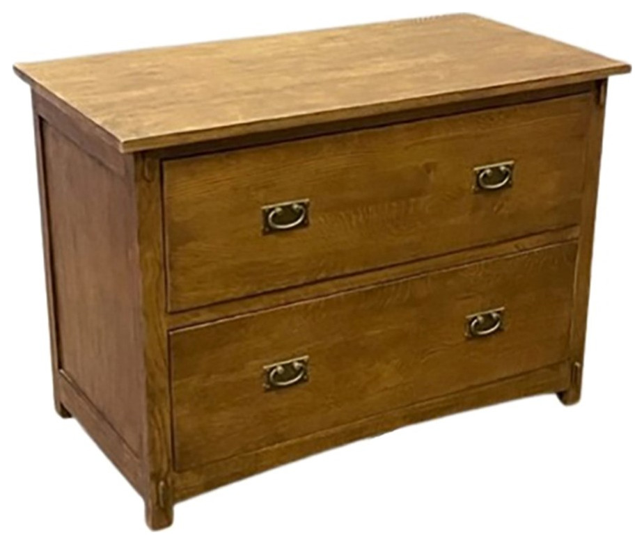 Crafters and Weavers Arts and Crafts 2-Drawer Wood Lateral File Cabinet ...