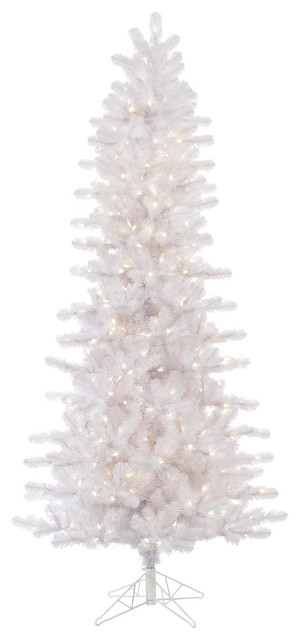 Vickerman A135691LED Crystal White Pine Artificial Christmas Tree White ...