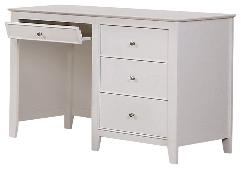 Coaster Selena 3-Drawer Wooden Computer Desk Storage in Cream ...
