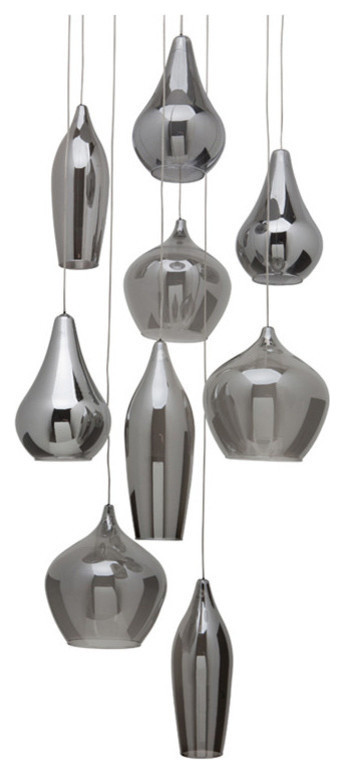Nuevo Living Emma Lighting Pendant | Grey Glass - Contemporary ...