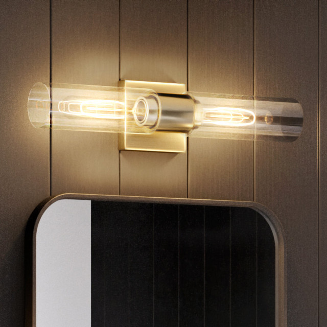 Luxury Cosmopolitan Bath Light, Satin Gold - Transitional - Bathroom ...