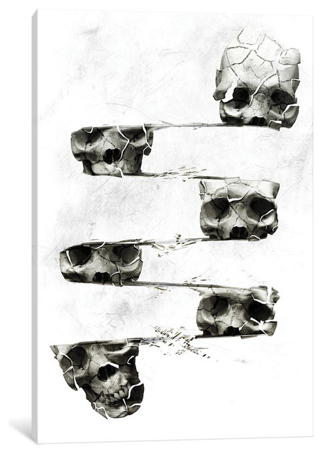 "Distorted Skull" by Ali Gulec, Canvas Print, 18x12x1.5" - Eclectic ...