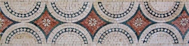 Mosaic Frieze, Uffizi, 12" x 8" - Contemporary - Accent Trim And Border ...