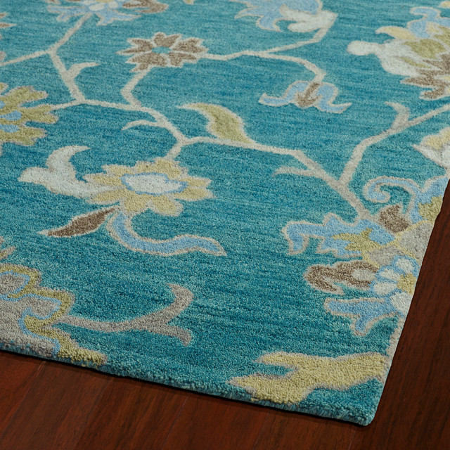 Kaleen Helena TurquoiseHand-Tufted Rug - Mediterranean - Area Rugs - by ...