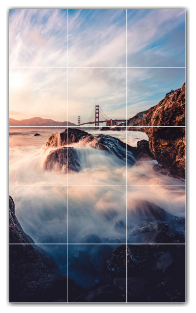 Bridge Ceramic Tile Wall Mural HZ500260, 36" Wide x 60" High - Beach ...