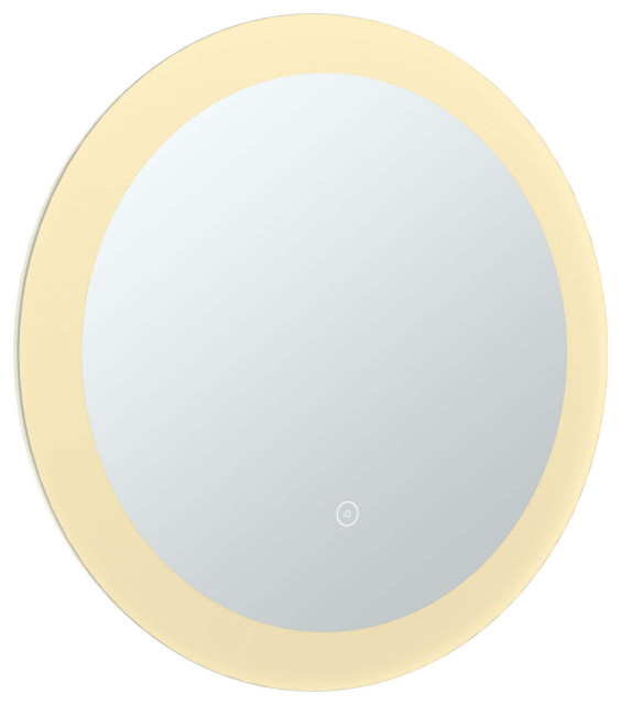 Aluminum Mirror, LED Anti-Fog, Warm/Cool Light Feature, 18" - Modern ...