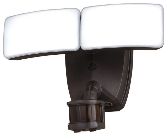 Zeta 2 Light LED Outdoor Motion Sensor Security Flood Light Bronze ...
