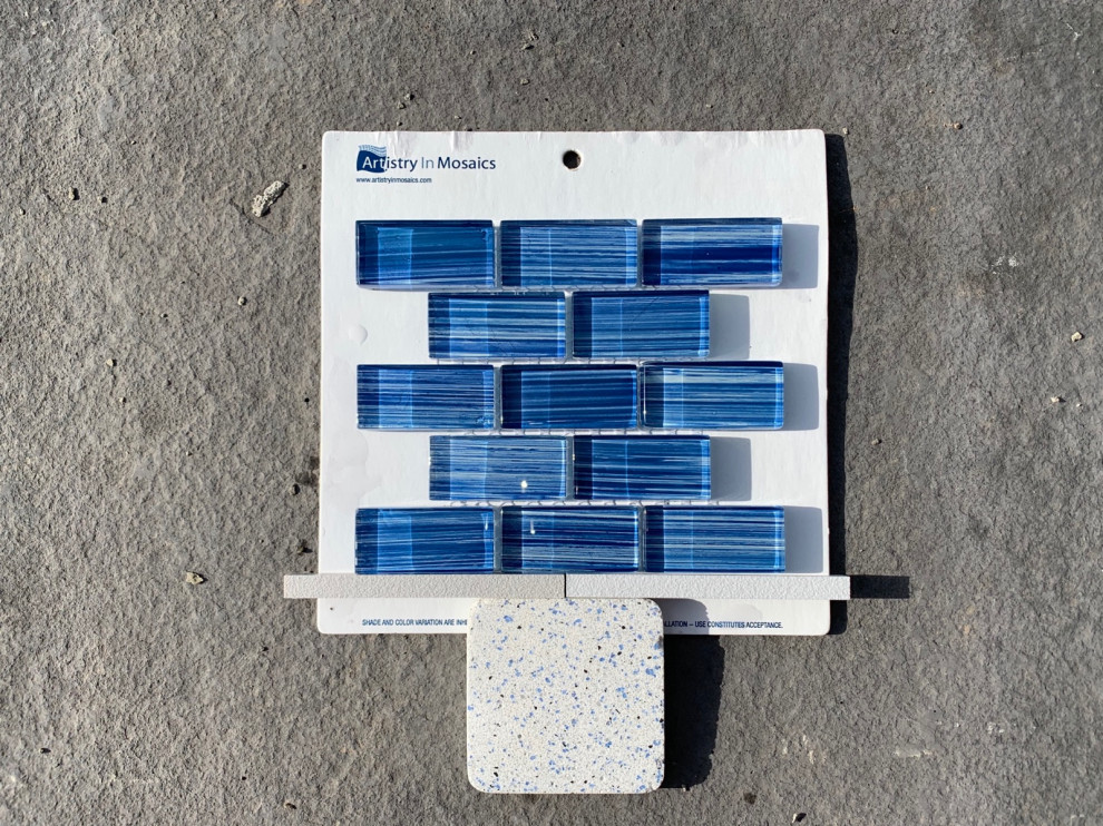 Which grout for blue glass tiles?