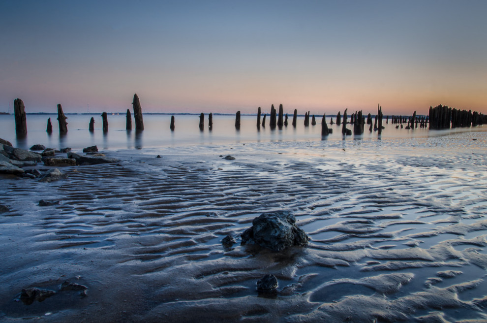 Low Tide At Battery Landscape Photo, Beach Unframed Wall Art Print ...