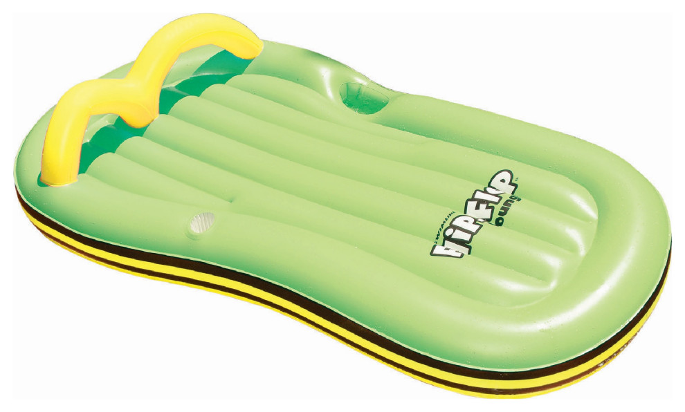78" Inflatable Green Flip Flop Lounge Swimming Pool Float - Modern ...