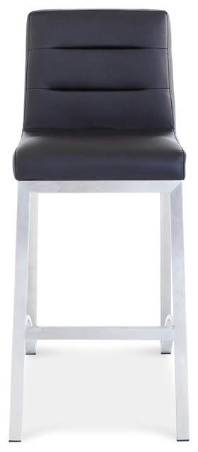 Lynx Counter Height Contemporary Stool With Metal Base - Contemporary ...
