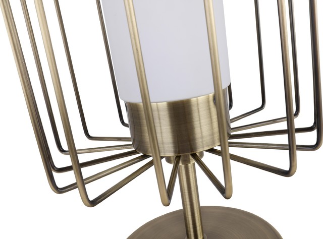 Woodbridge Lighting Tanner Portable With Embedded LED, Brushed Brass ...