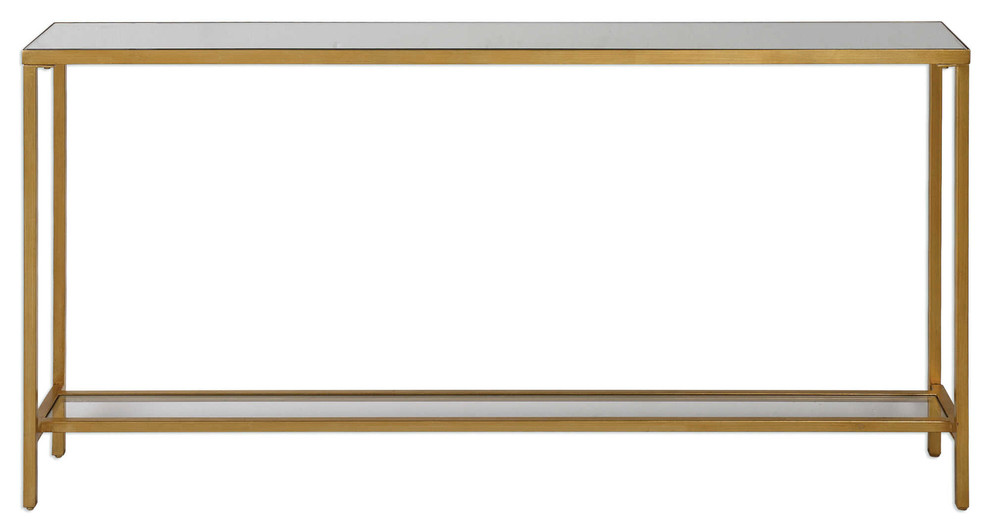 Uttermost Hayley Gold Console Table - Contemporary - Console Tables - by ALCOVE LIGHTING | Houzz