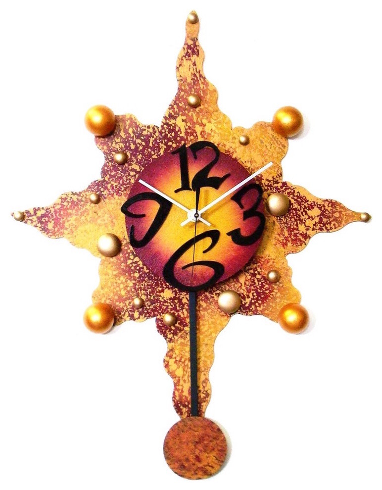 Gold Star Wall Clock - Contemporary - Wall Clocks - by david scherer ...