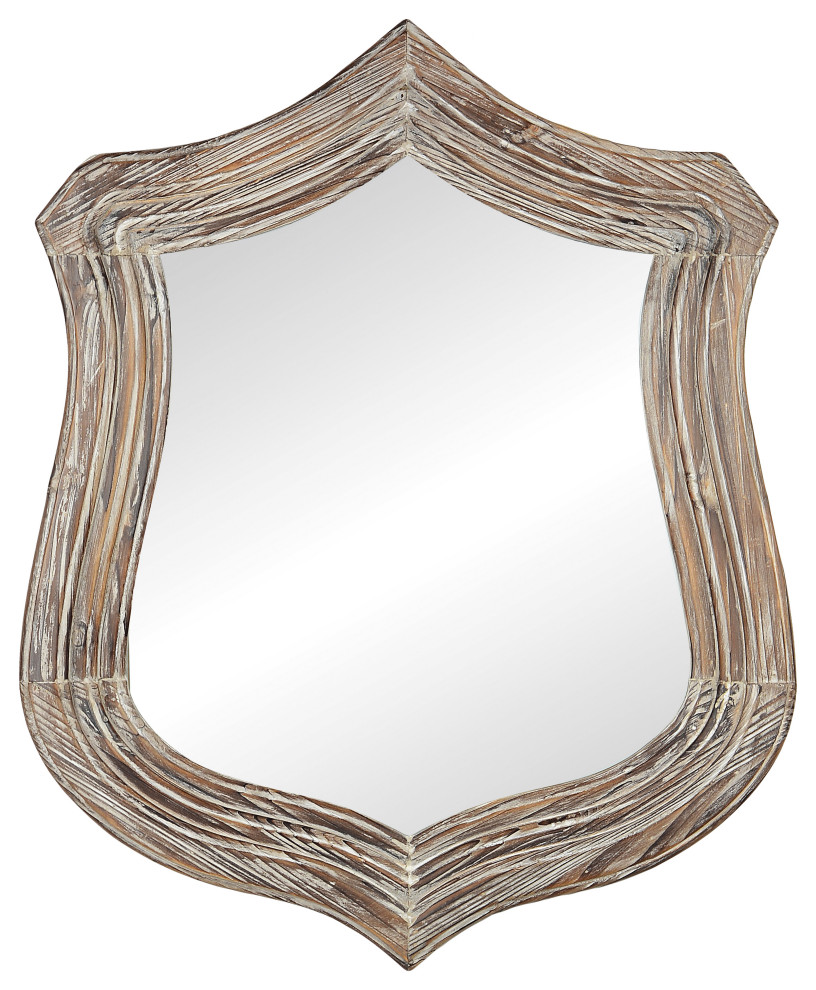 Distressed Fir Wood Trophy Mirror - French Country - Wall Mirrors - by ...