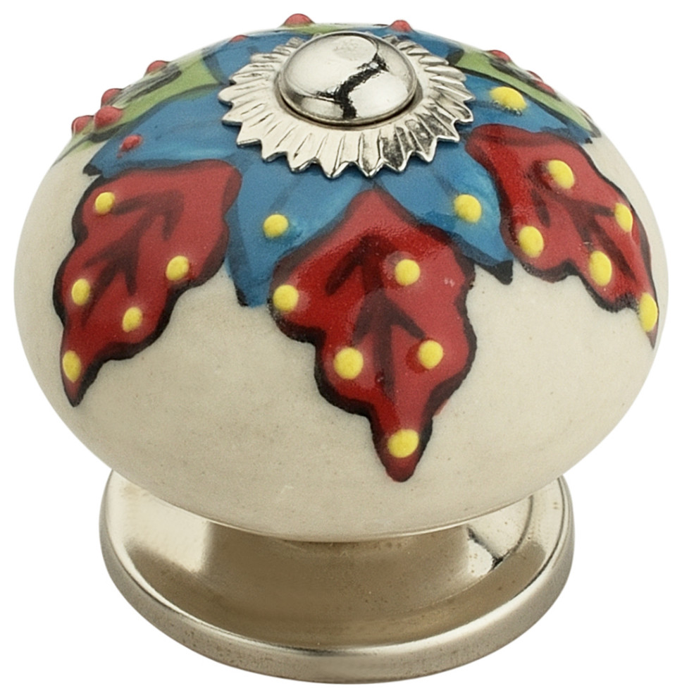 10-pcs Ceramic Designer Knobs, Decorative Ceramic Cabinet Knobs, Drawer Knobs - Traditional ...