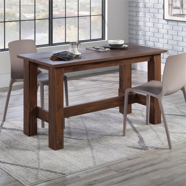 Pemberly Row Engineered Wood Dining Table in Grand Walnut ...