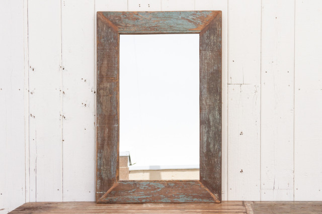 Rustic Reclaimed Framed Mirror - Farmhouse - Mirrors - by De-cor | Houzz