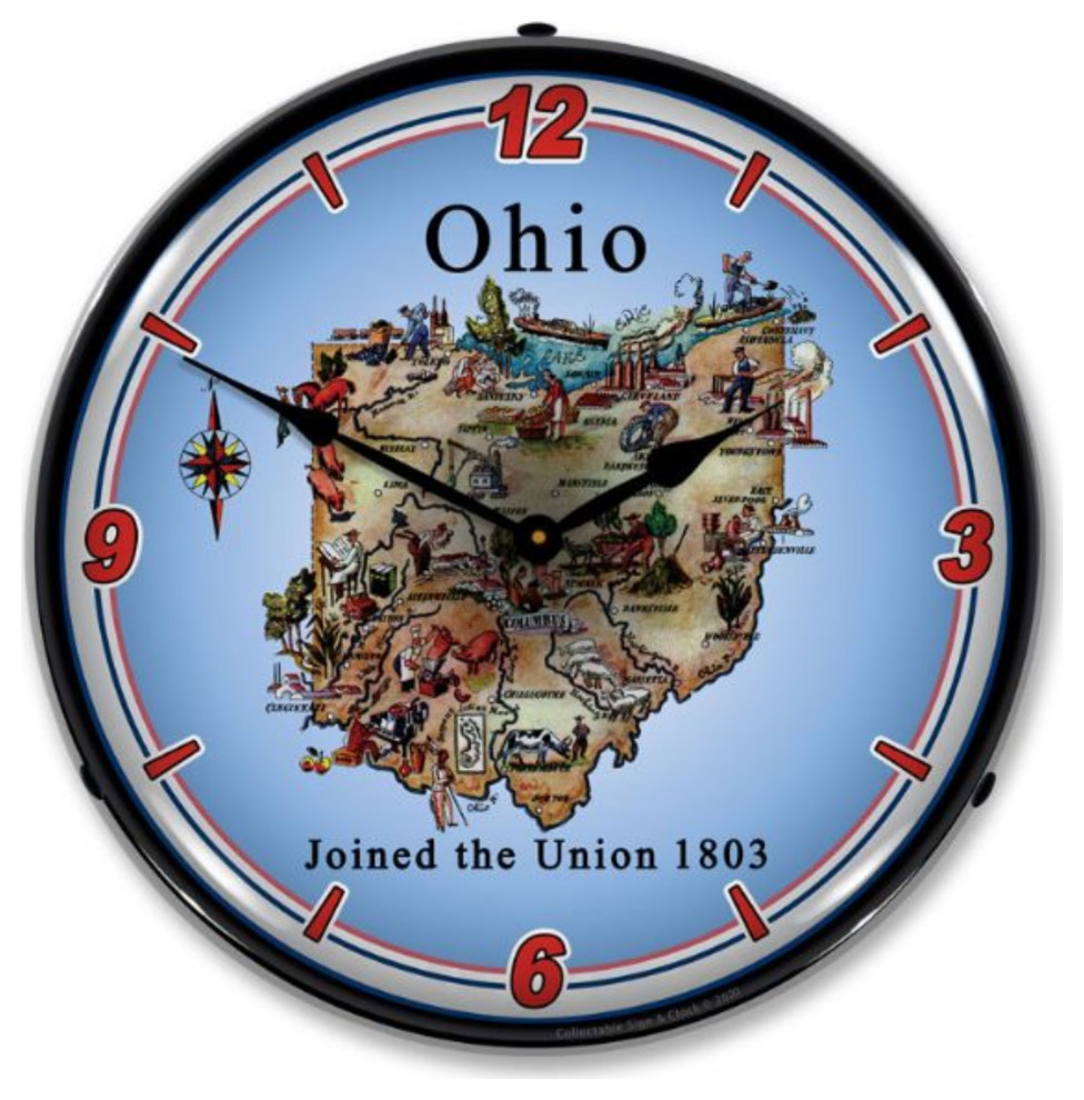 20041117 State of Ohio Clock - Contemporary - Wall Clocks - by ...