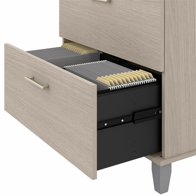 Pemberly Row 2 Drawer Lateral File Cabinet in Sand Oak - Engineered ...